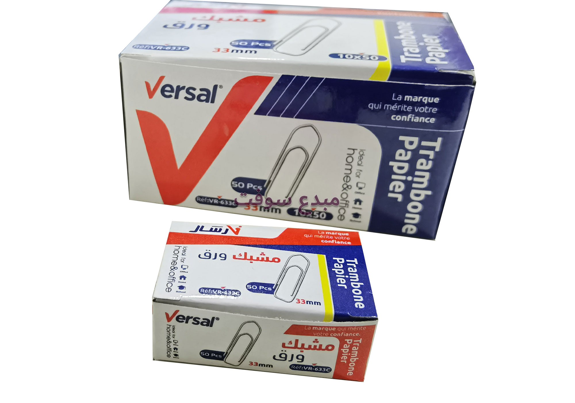 Mobdisoft. BOITE Attache lettre- TROMBONE 33mm VERSAL VR-633