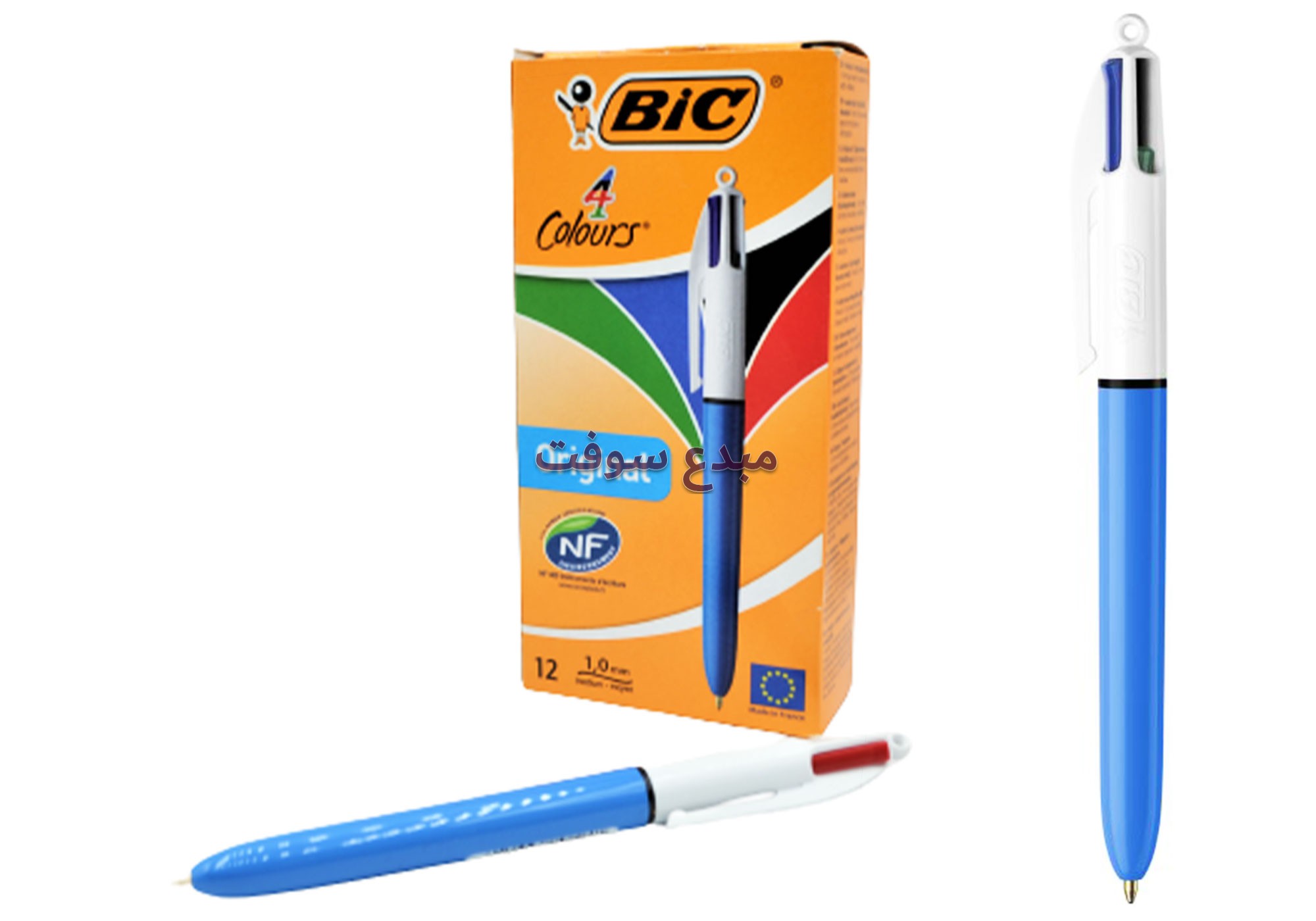 Mobdisoft. STYLO BIC 4 COULEURS ORIGINAL BT12